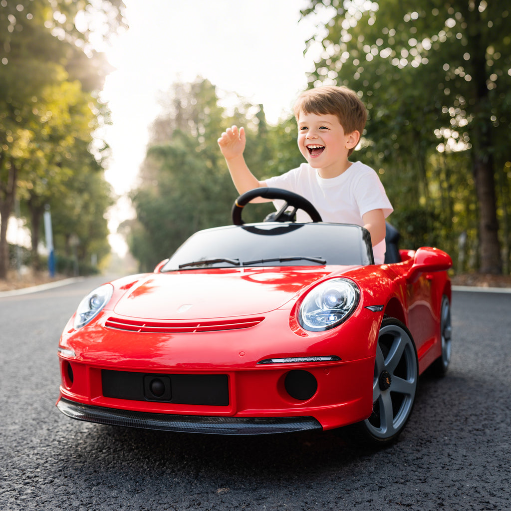 Kids Electric Car, 12V Licensed RUF GT Ride on Car with Suspension, Re ...